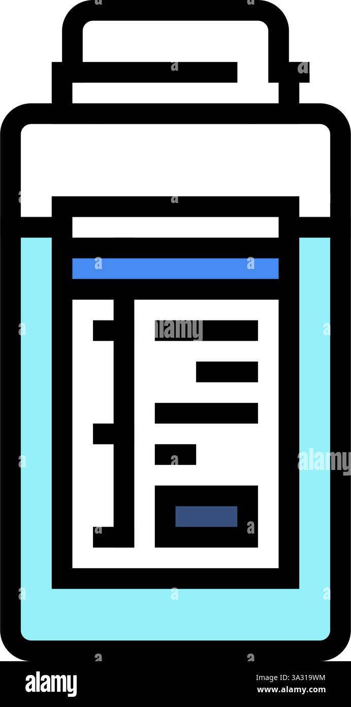 water sampling bottle world ocean color icon vector illustration Stock ...