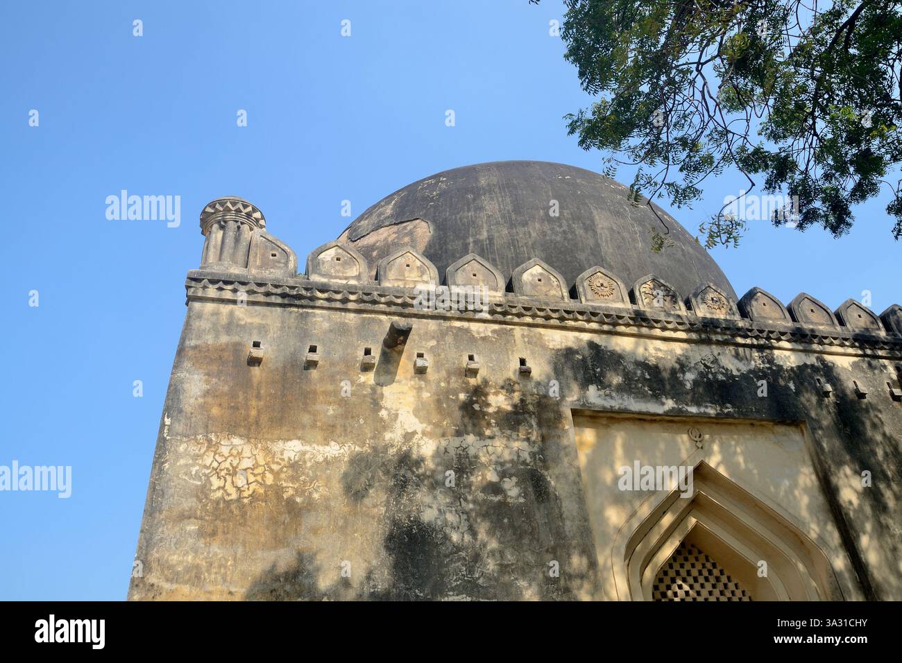 Partial view of the tombs, The Bahmani tombs complex, Ashtoor, Bidar ...