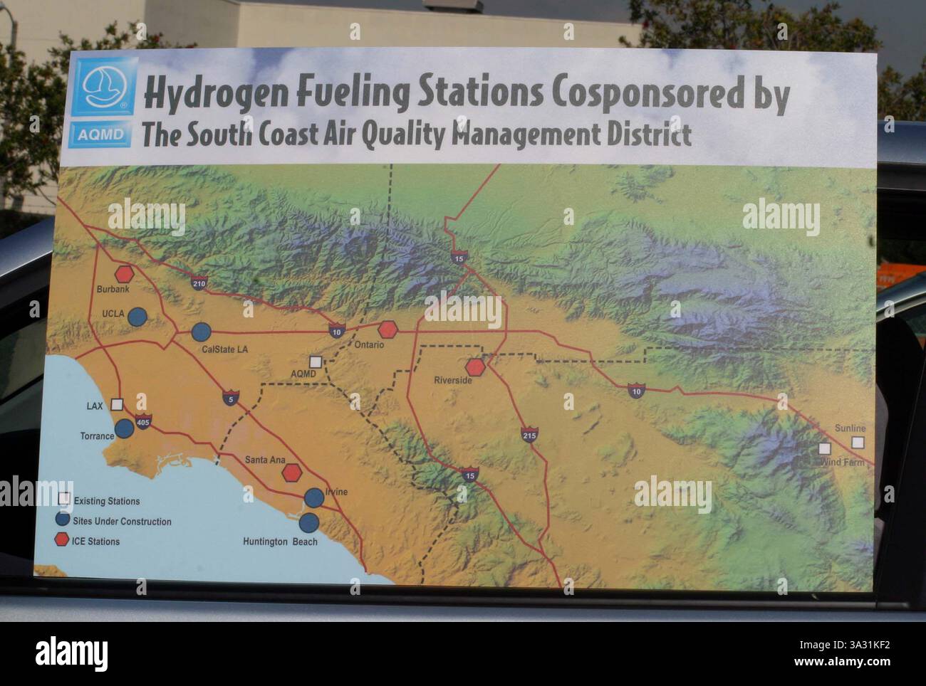Oct. 22, 2004 - Los Angeles, CALIFORNIA, USA - MAP OF HYDROGEN FUELING ...