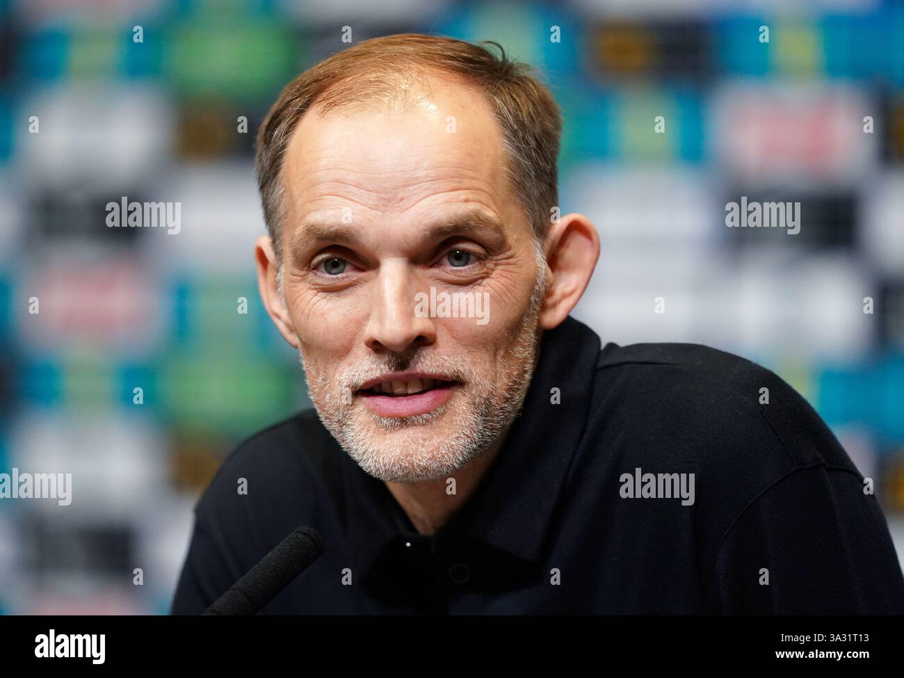 England manager Thomas Tuchel during the squad announcement at Wembley ...