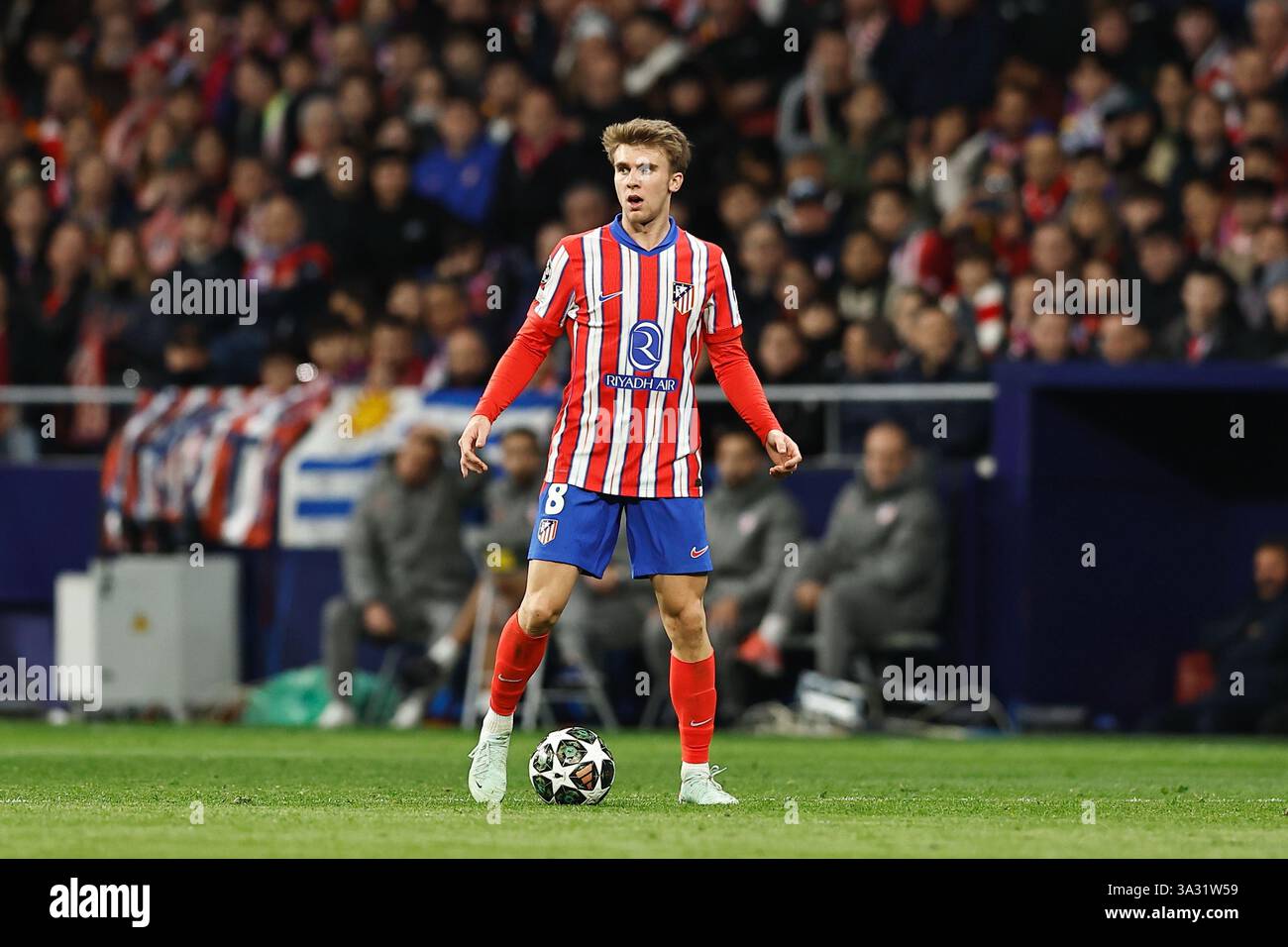 Pablo Barrios (Atletico), MARCH 12, 2025 - Football / Soccer : "UEFA ...