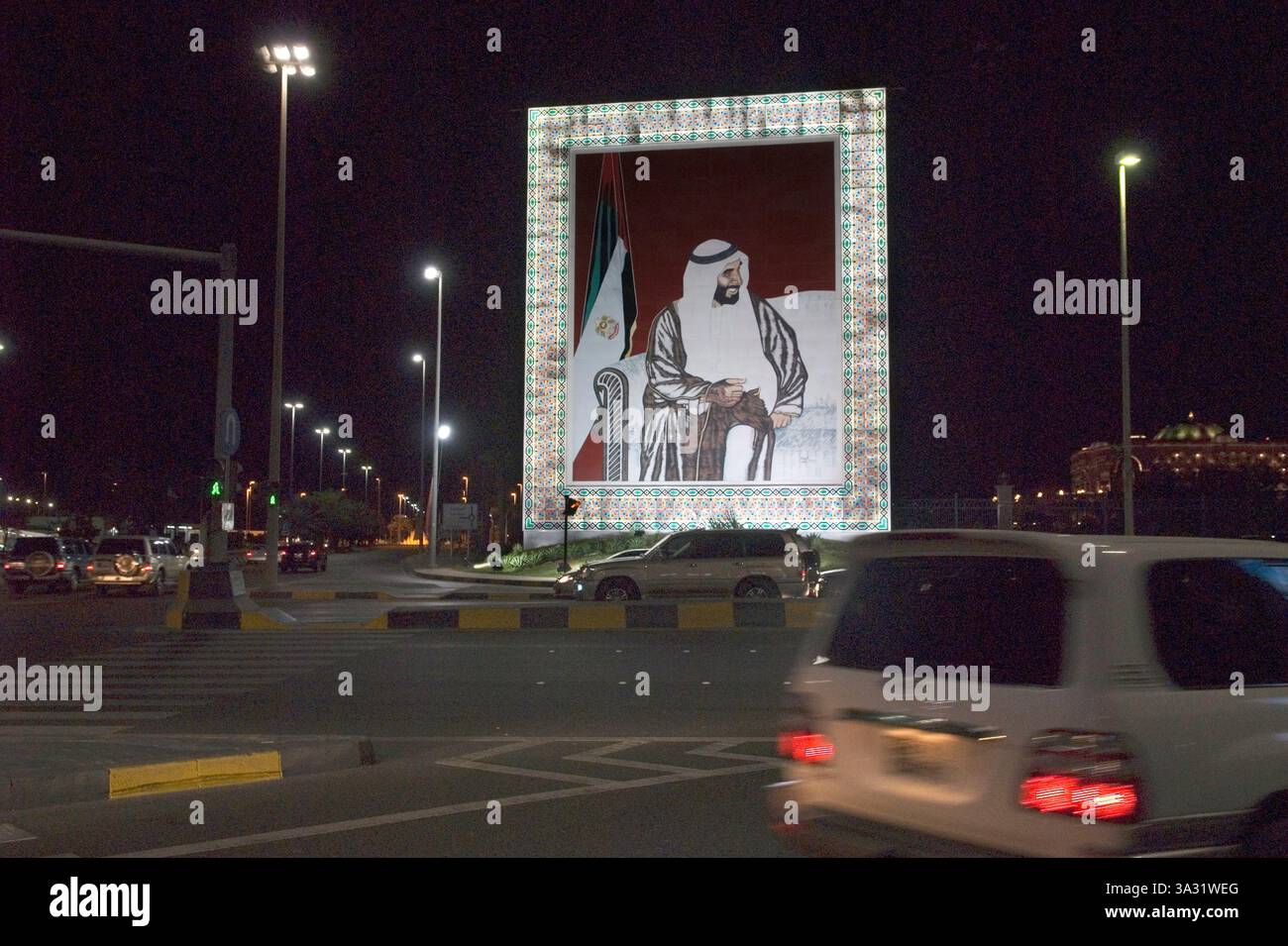 His Highness Sheikh Zayed bin Sultan Al Nahyan an official portrait ...