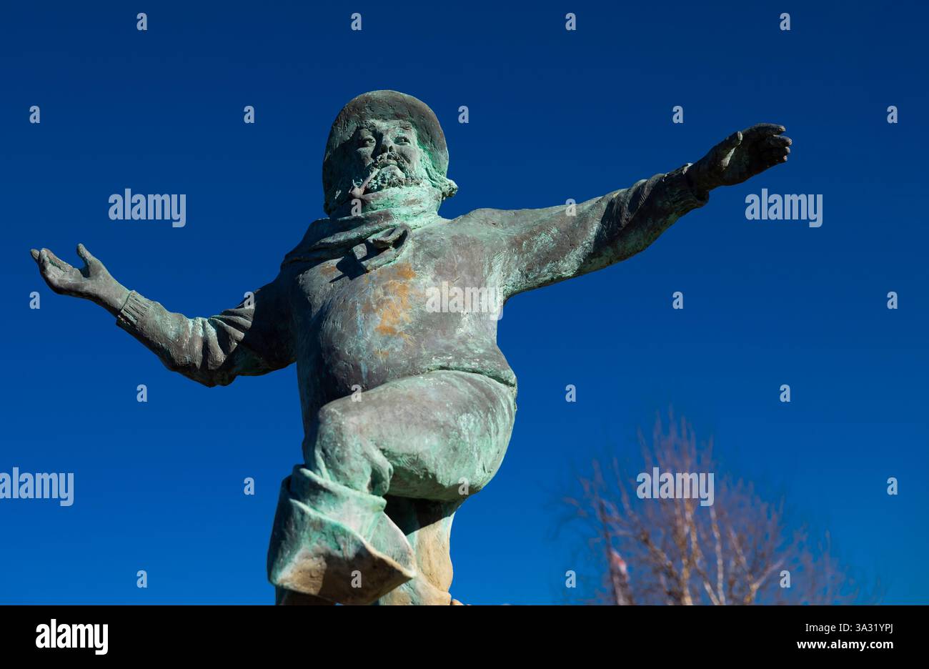 Skegness, Lincolnshire, UK - January 25th 2025 - Jolly Fisherman statue ...
