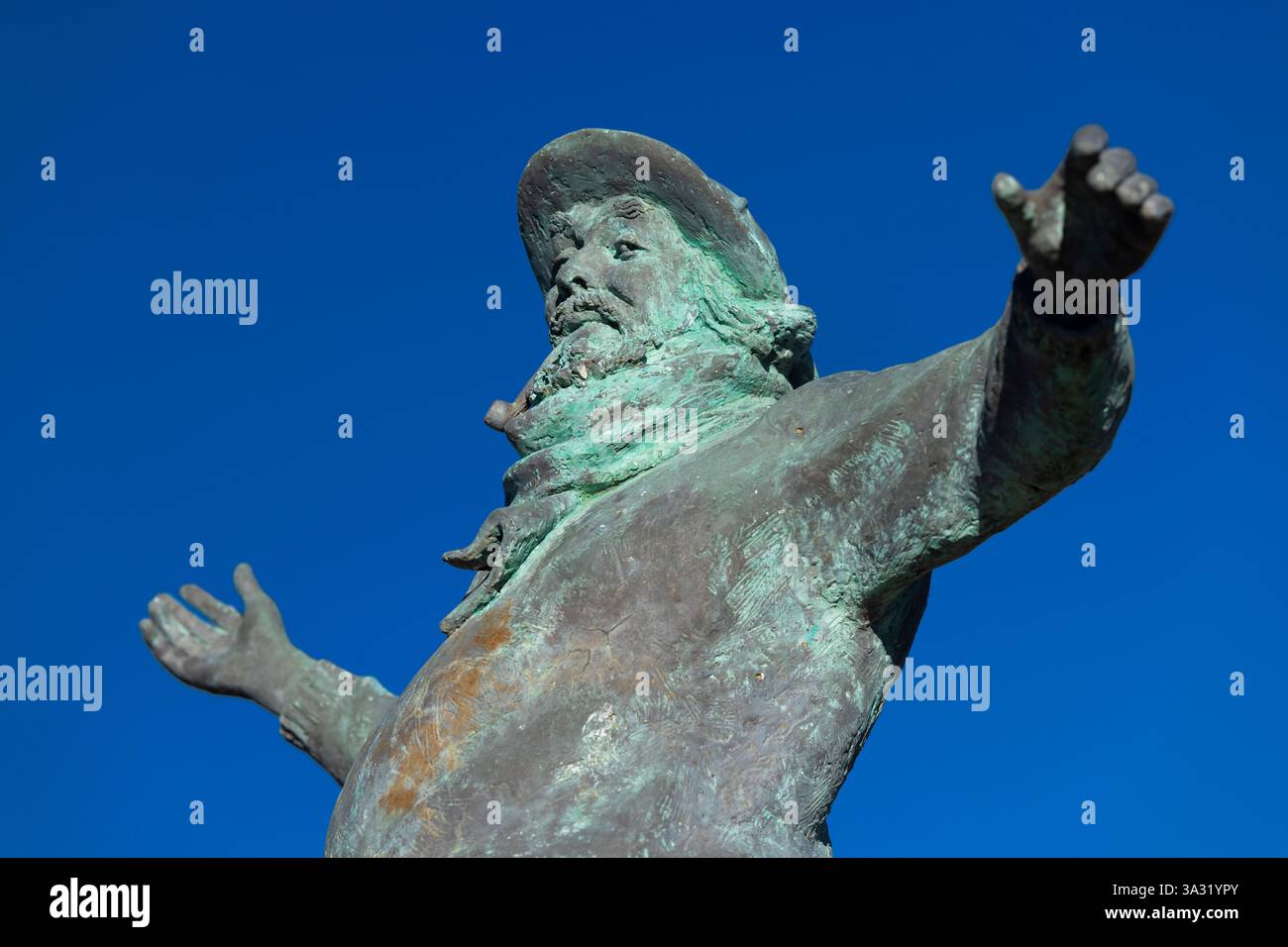 Skegness, Lincolnshire, UK - January 25th 2025 - Jolly Fisherman statue ...