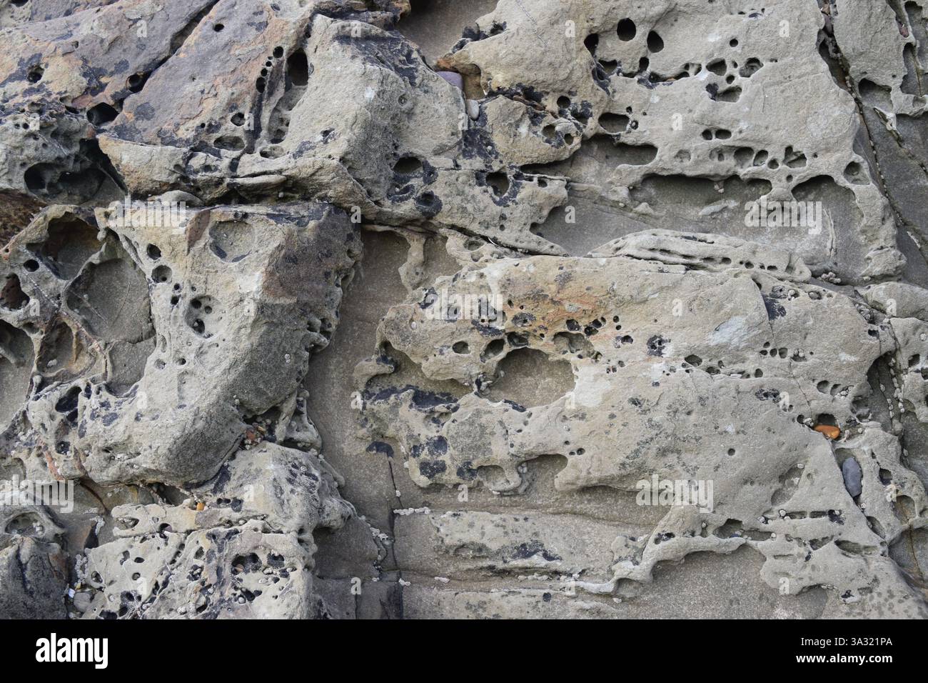 Putsborough Sands Beach Cliff Rock Face Erosion Texture Stock Photo - Alamy