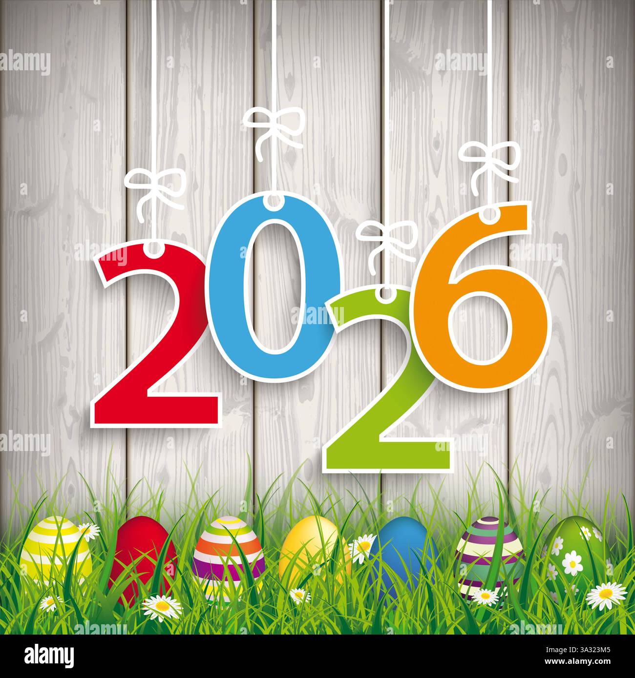 Colored Easter Eggs Grass 2026 Green grass with colored easter eggs and ...