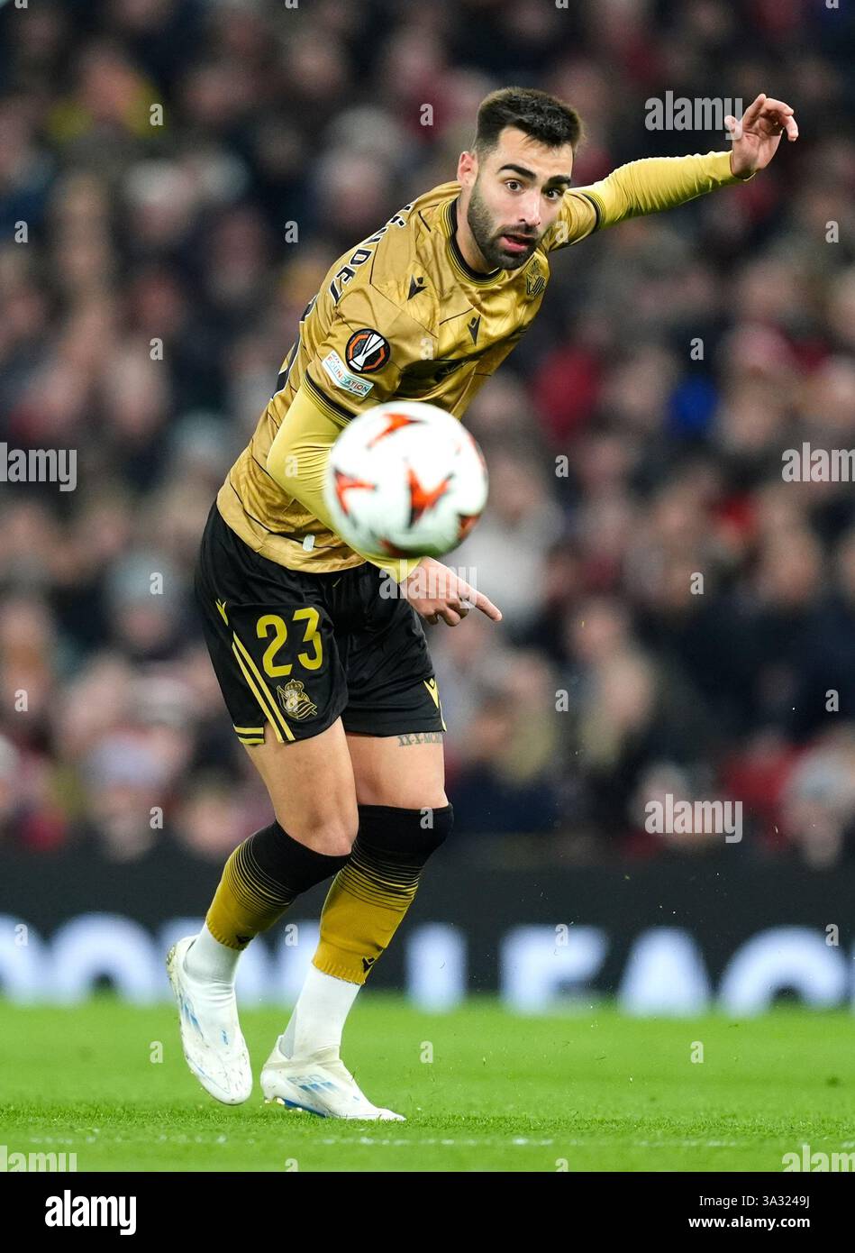 Real Sociedad's Brais Mendez in action during the UEFA Europa League ...