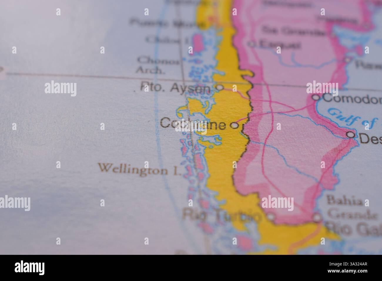 Cochrane On The World Map-Geo Political Map Stock Photo - Alamy