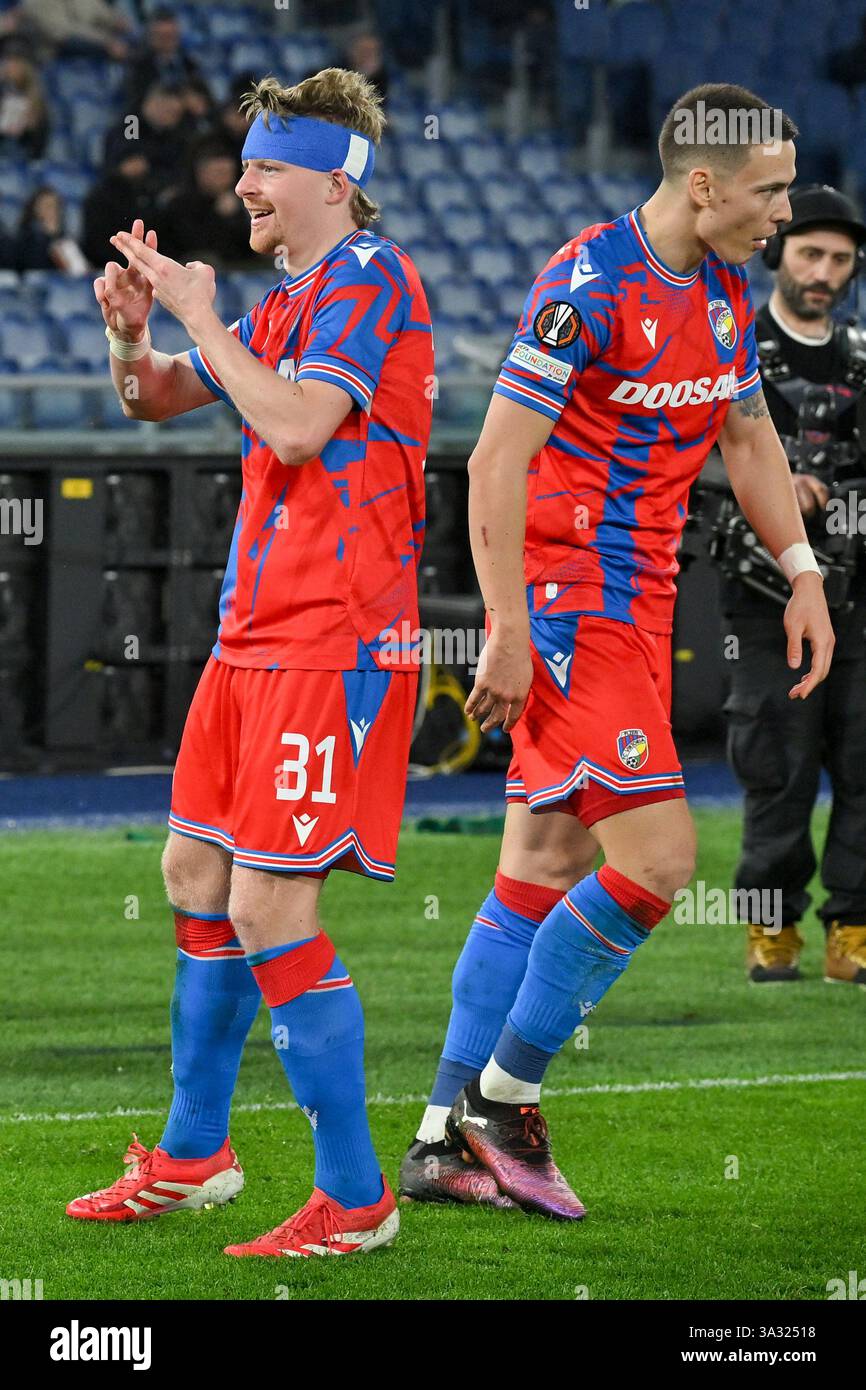 Pavel Sulc of Viktoria Plzen celebrates scoring his goal during the ...