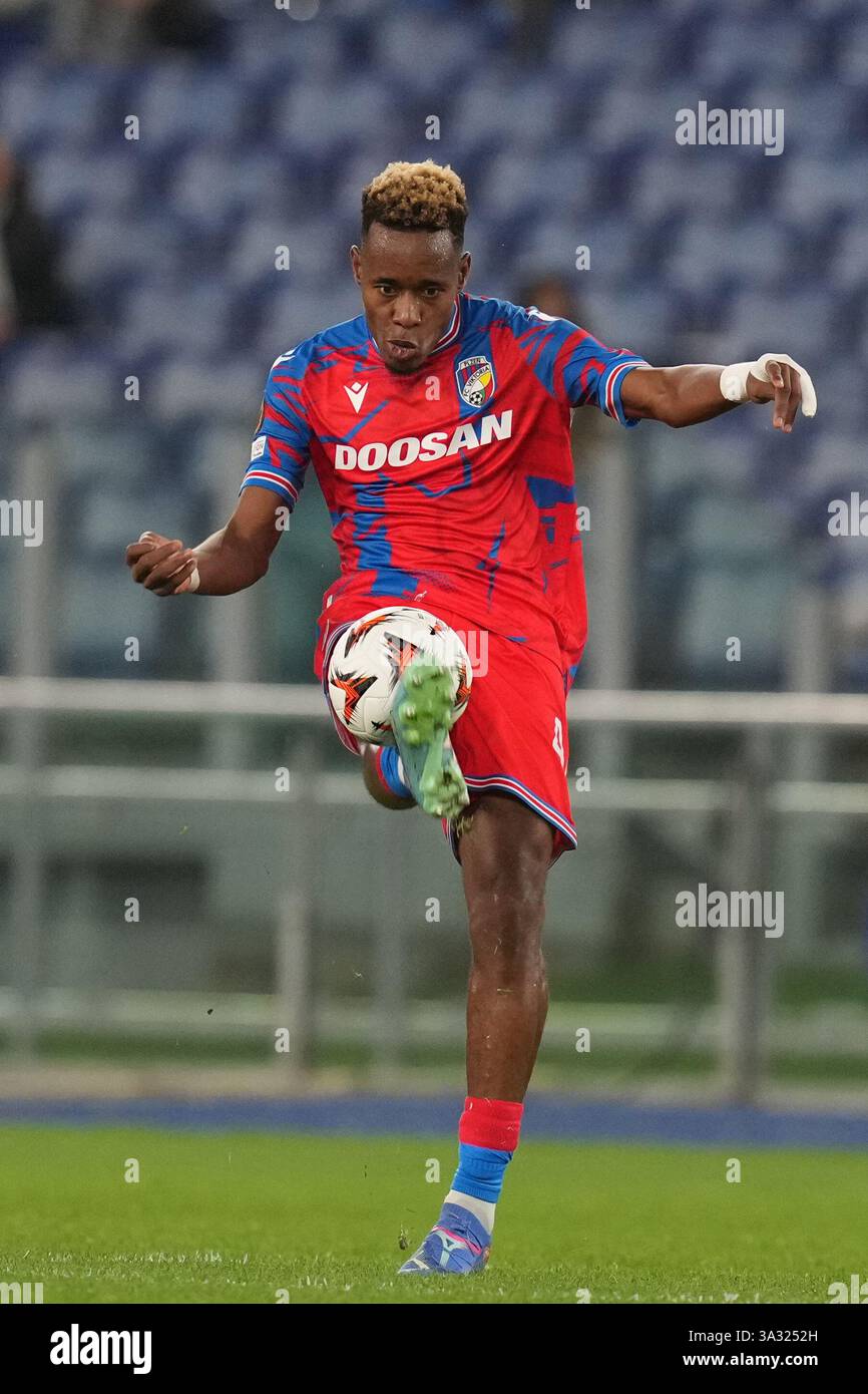 Plzen’s Sampson Dweh during the UEFA Europa League between Lazio and ...