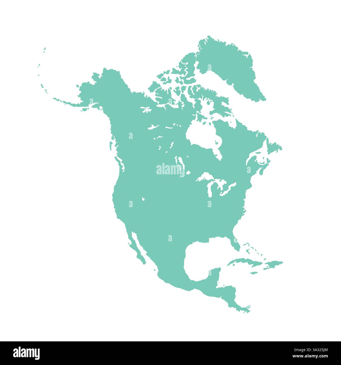 Map of North America, sign silhouette. World Map Globe. Vector ...