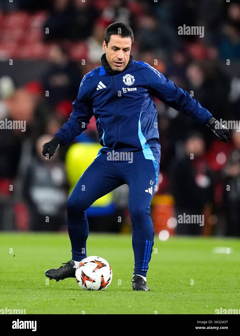 Manchester United assistant manager Emanuel Ferro before the UEFA ...