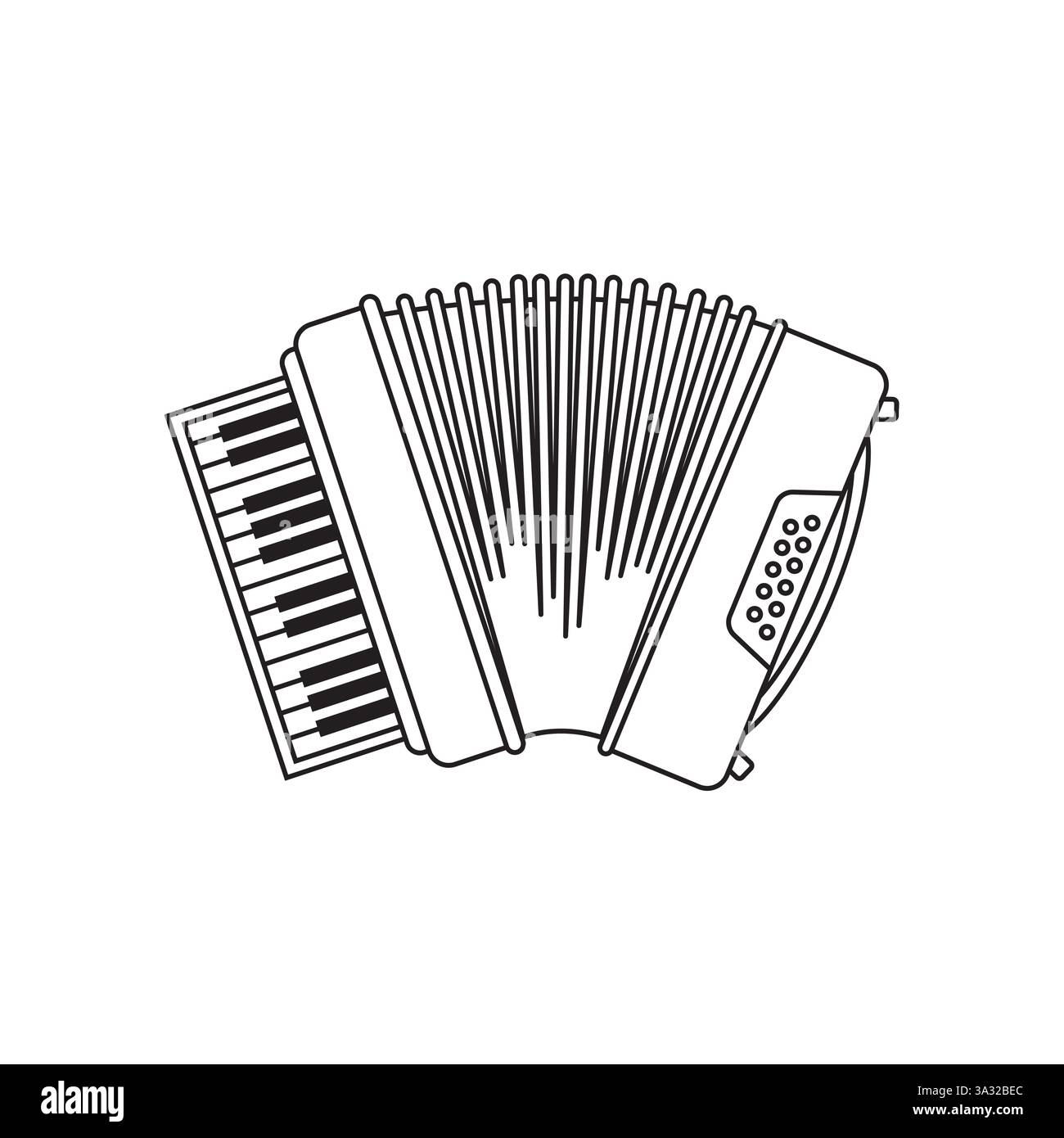Accordion music instrument emoji symbol sign icon vector illustration ...