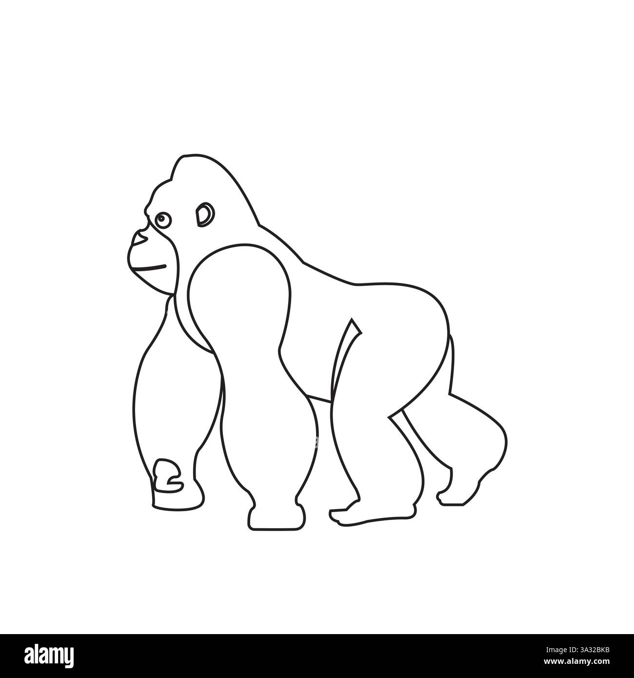 gorilla animal emoji symbol sign icon vector illustration Stock Vector ...