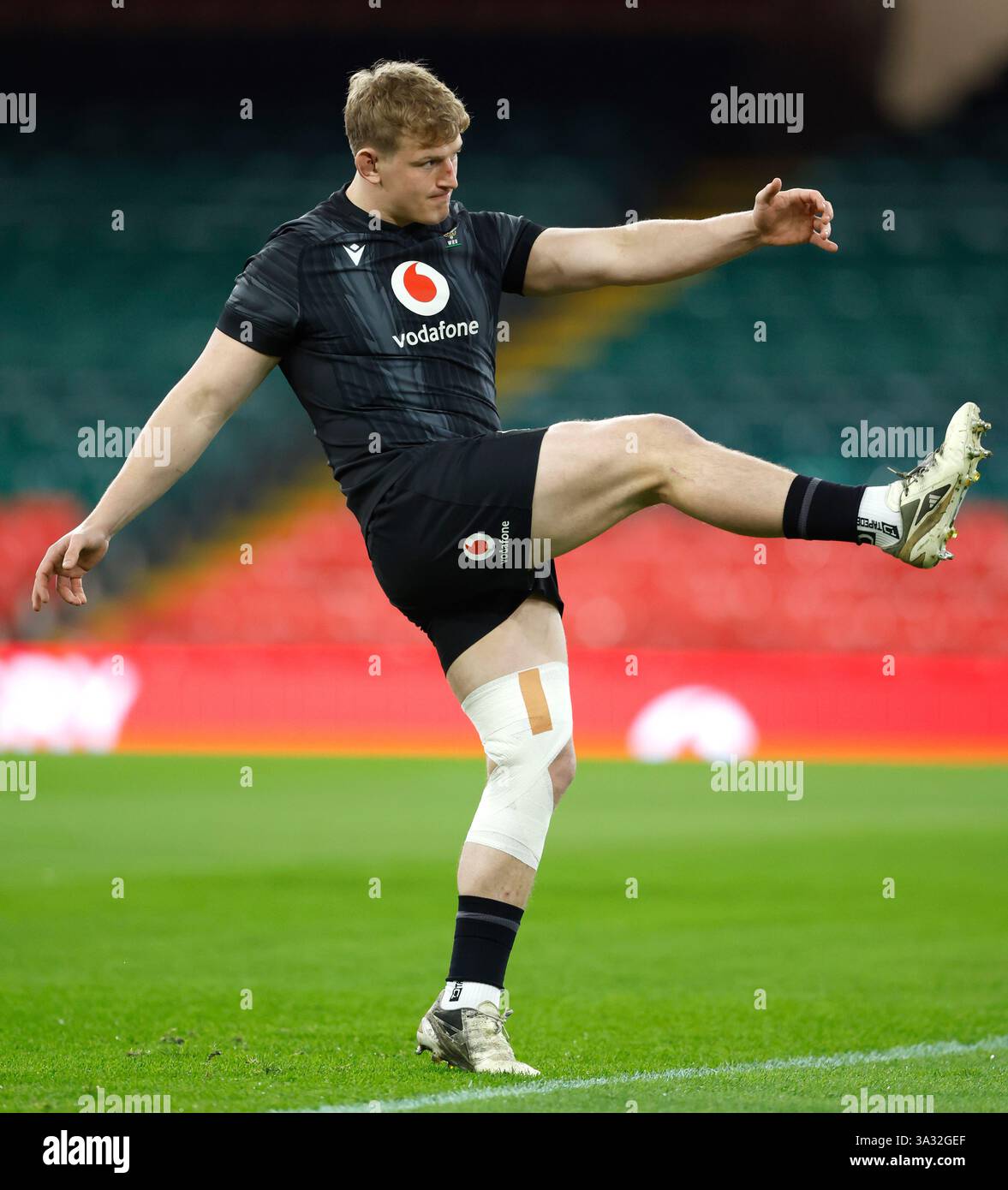Wales' Jac Morgan during a captain's run at Principality Stadium ...