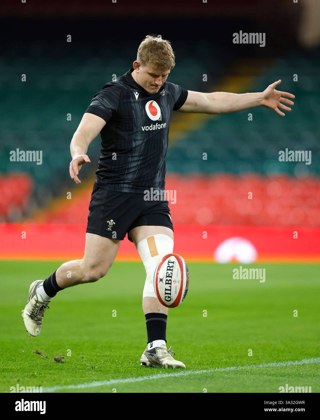Wales' Jac Morgan during a captain's run at Principality Stadium ...