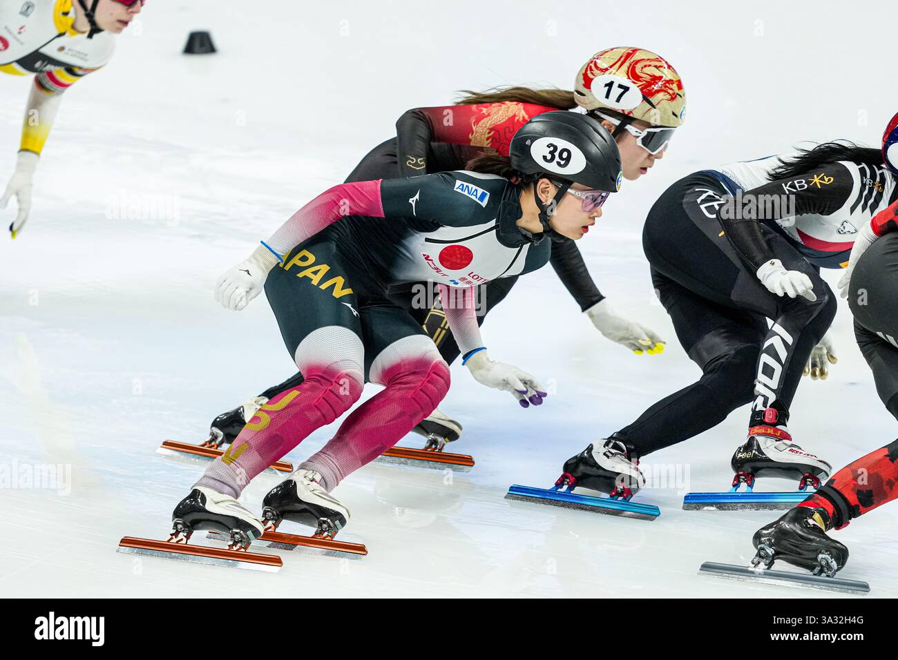Beijing, China. 14th Mar, 2025. BEIJING, CHINA - MARCH 14: Mirei Nakashima of Japan, Jiyun Park ...