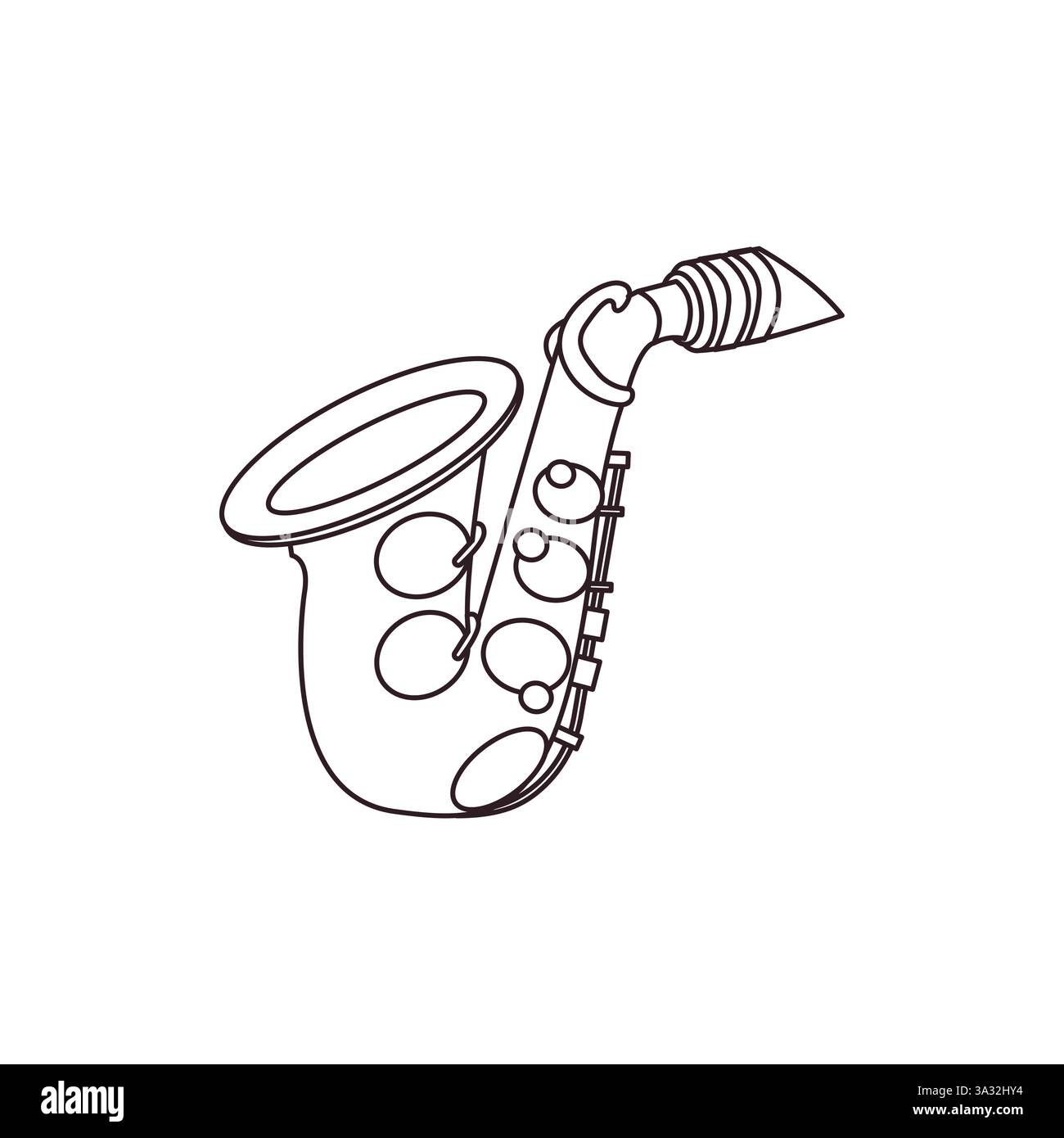 saxophone instrument music emoji symbol sign icon vector illustration ...