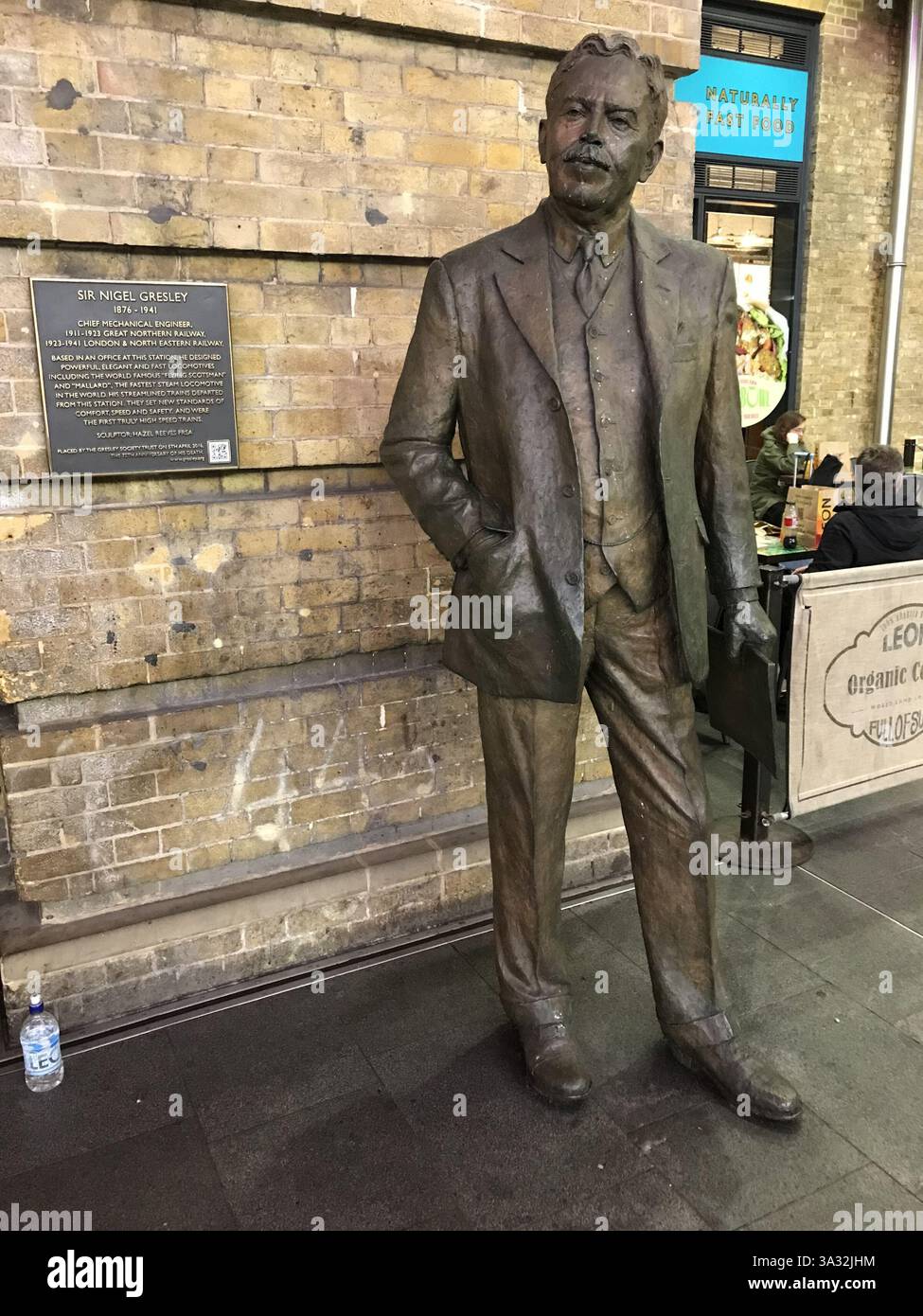 Statue of Sir Nigel Gresley chief mechanical engineer of London and ...