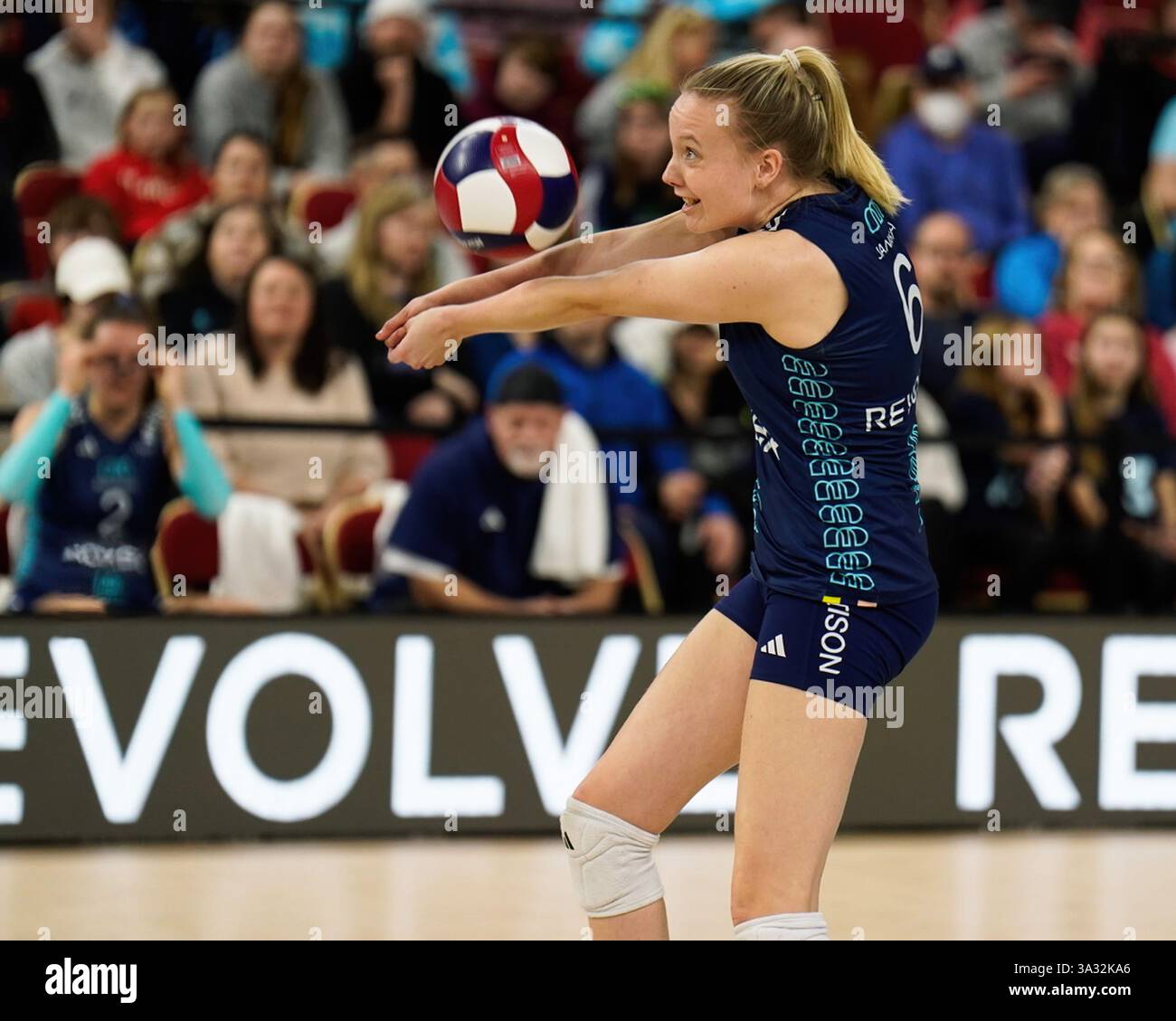 Madison, Wisconsin, USA. 13th Mar, 2025. LOVB Madison's JENNIFER ...