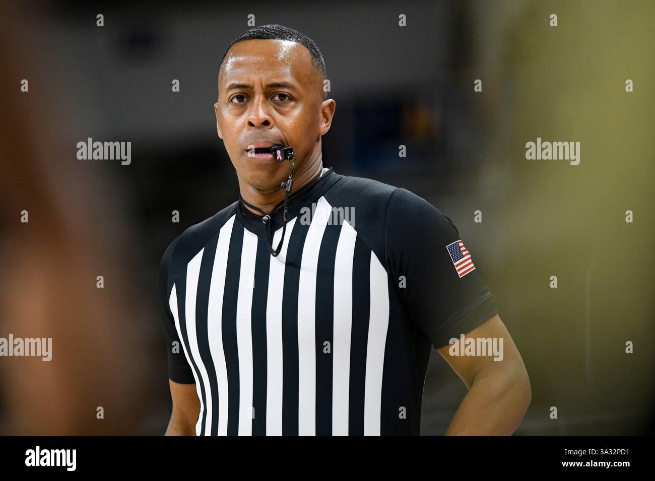 INDIANAPOLIS, IN - MARCH 10: Referee Edwin Young looks on during the ...