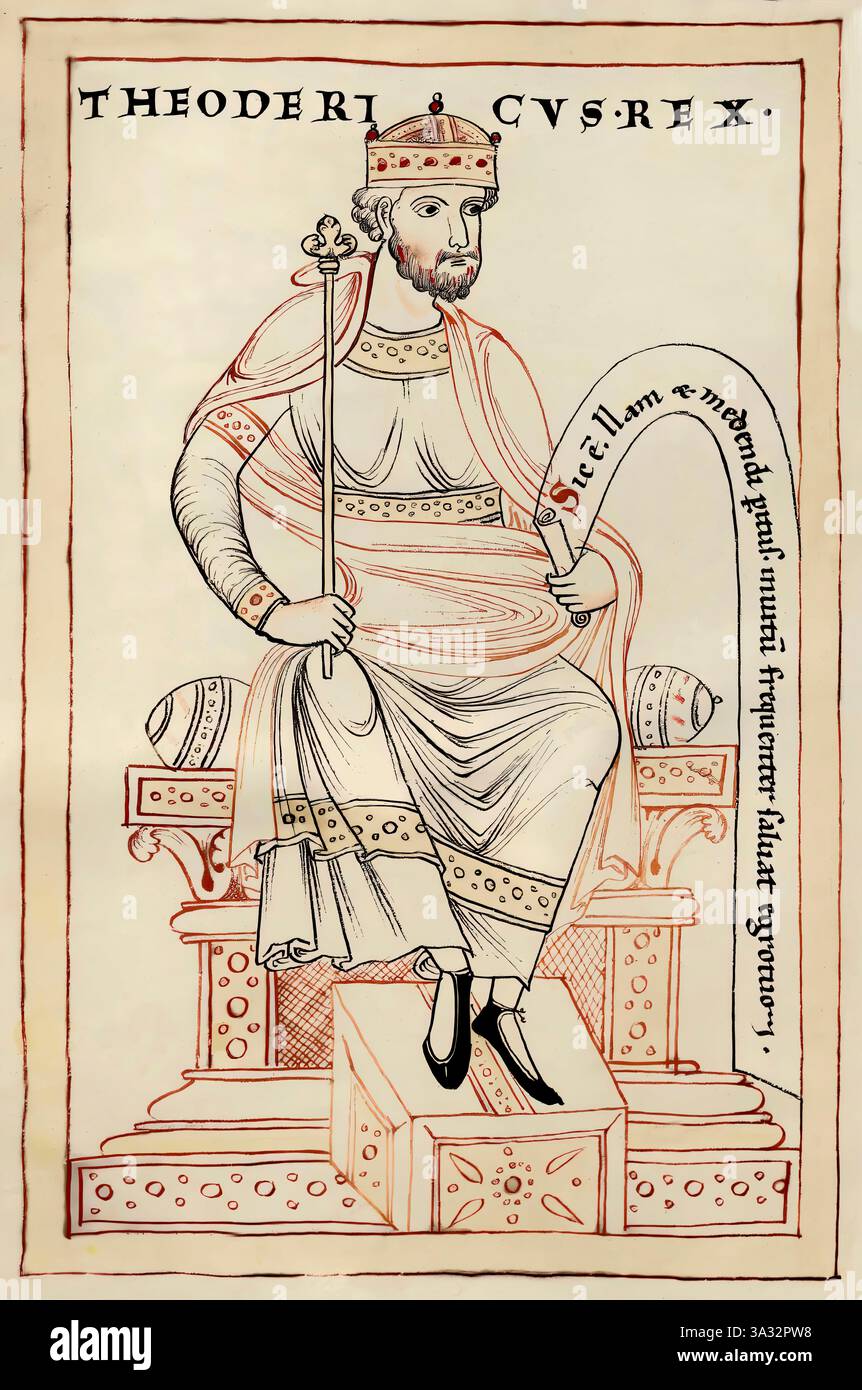 Theodoric the Great, Flavius Theodericus Rex, ca 454-526, king of the ...