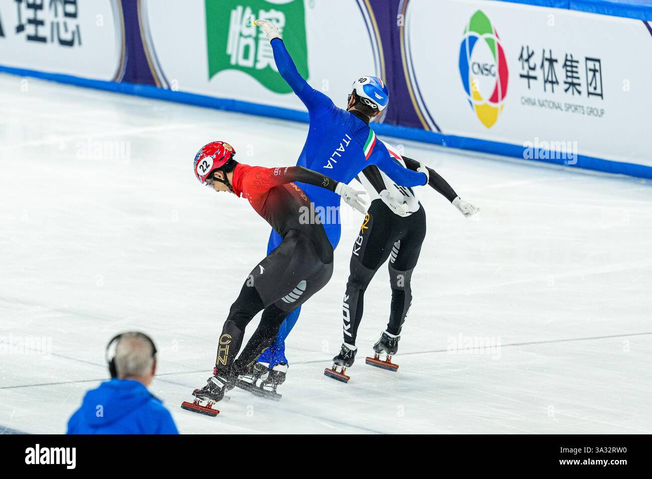 BEIJING, CHINA - MARCH 14: Long Sun of China, Thomas Nadalini of Italy ...