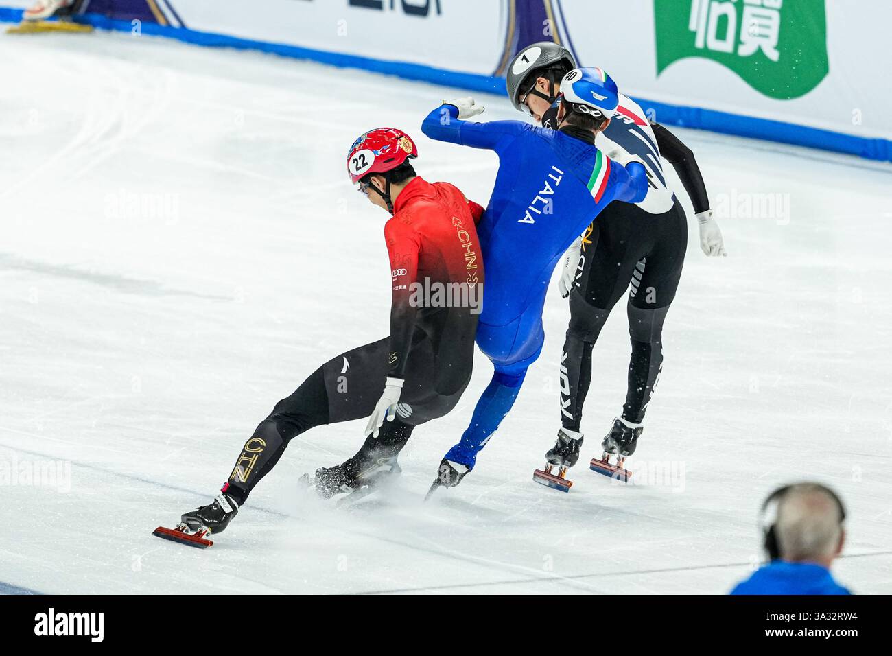 BEIJING, CHINA - MARCH 14: Long Sun of China, Thomas Nadalini of Italy ...