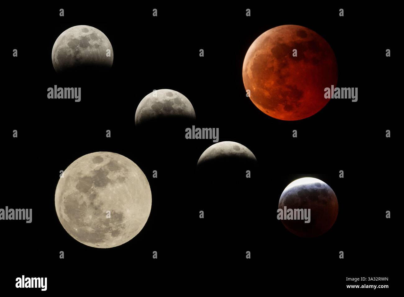 Los Angeles, California, USA. 14th Mar, 2025. This photo combination ...