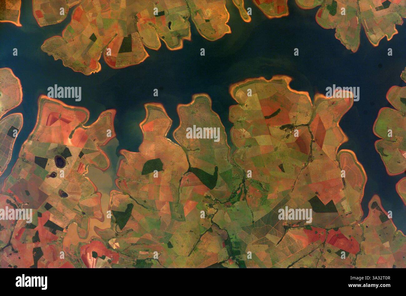 June 13, 2014 - ..Brazil. Sao Simao Reservoir is featured in this image ...