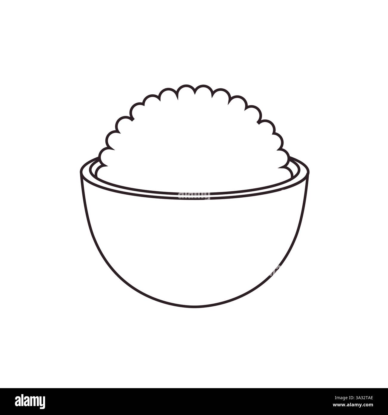 bowl of rice emoji symbol sign icon vector illustration Stock Vector ...