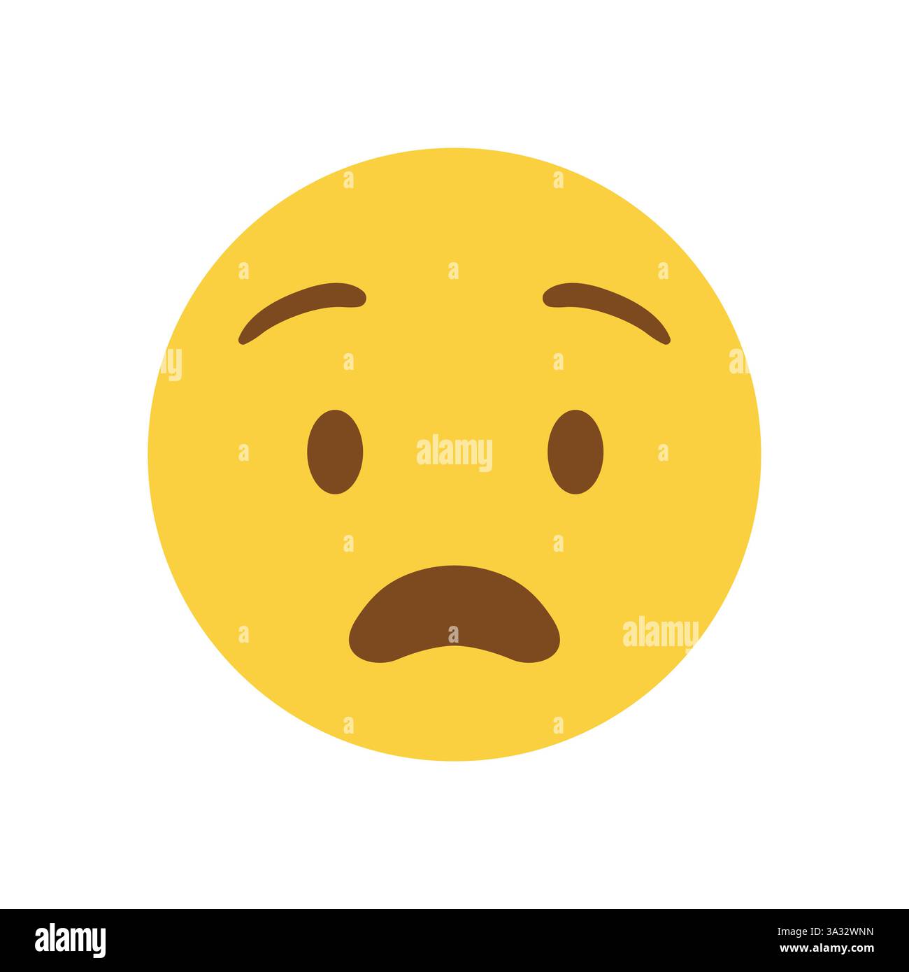 sad fearful shocked face emoji symbol sign icon vector illustration ...