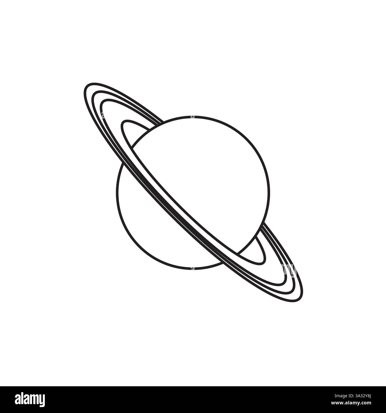 Flat planet saturn Black and White Stock Photos & Images - Alamy