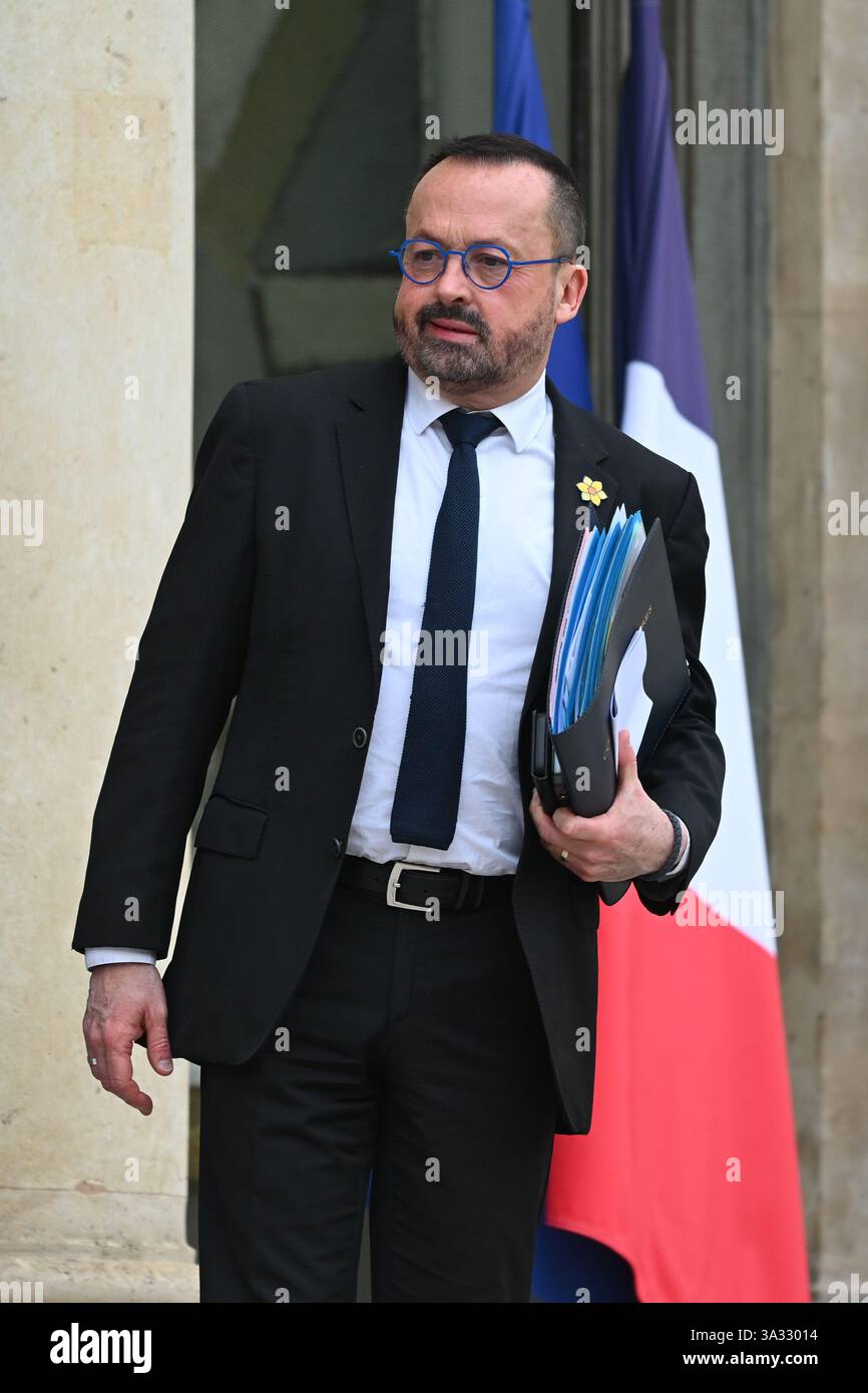 Paris, France. 12th Mar, 2025. the Minister responsible for Health and ...