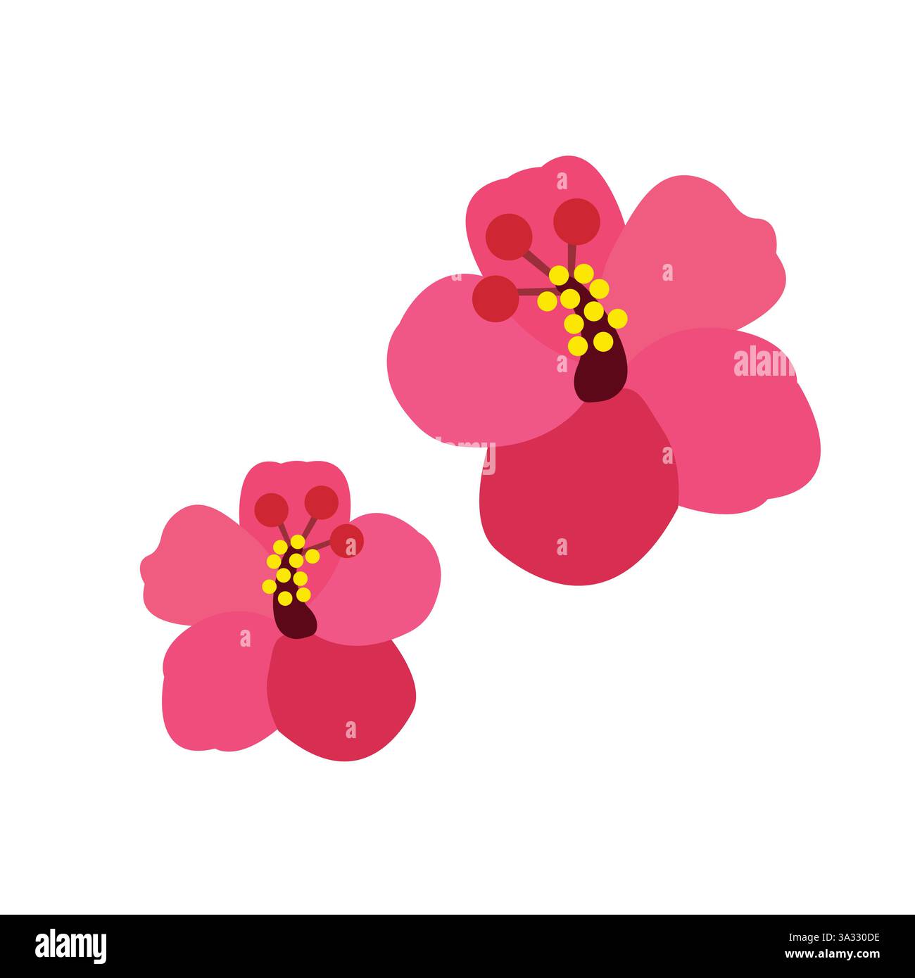 hibiscus flower bloom emoji symbol sign icon vector illustration Stock ...