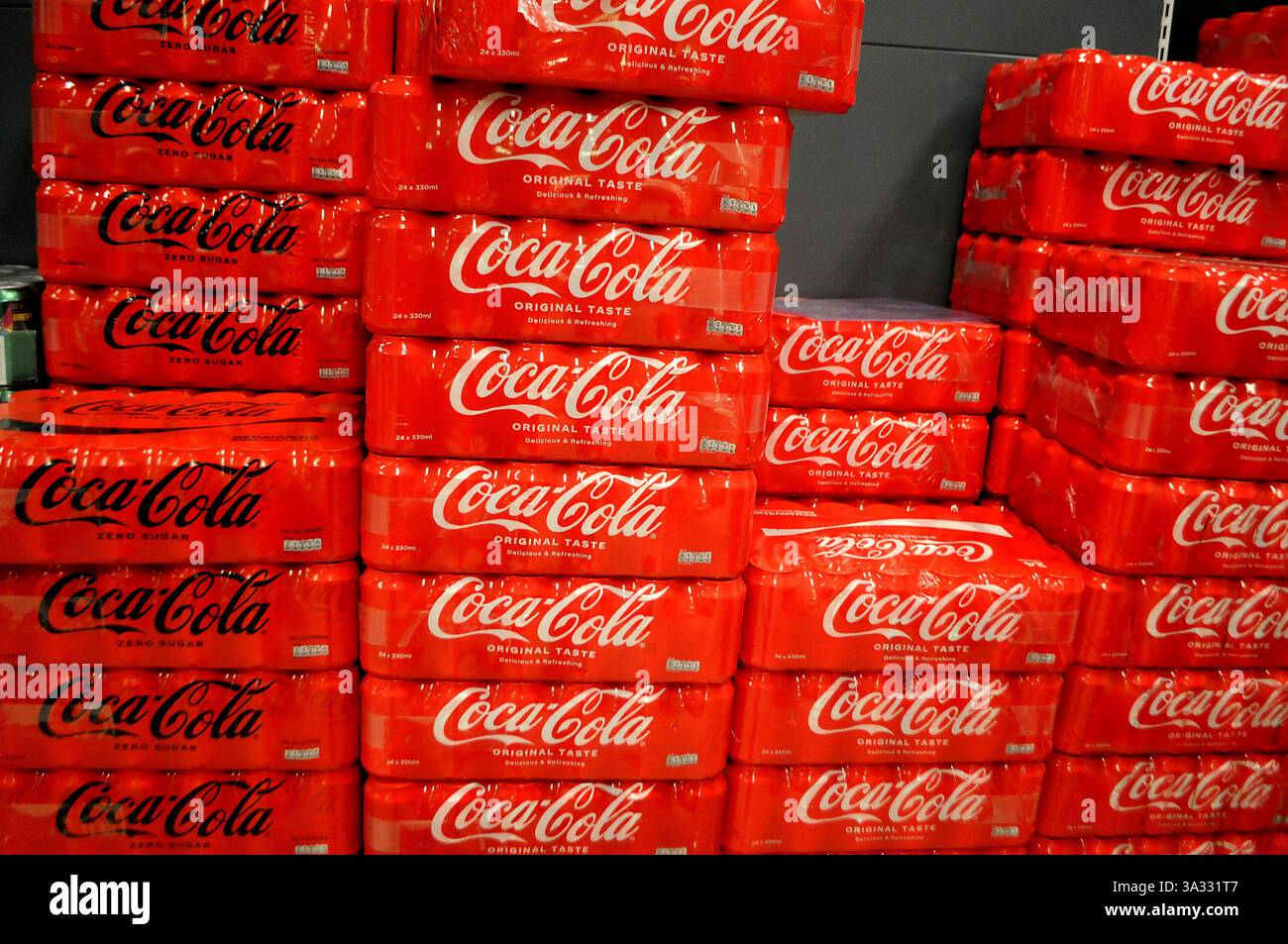 Copenhagen/ DenmarK/14 march 2025/ Coca cola cans copenhagen. (Photo ...