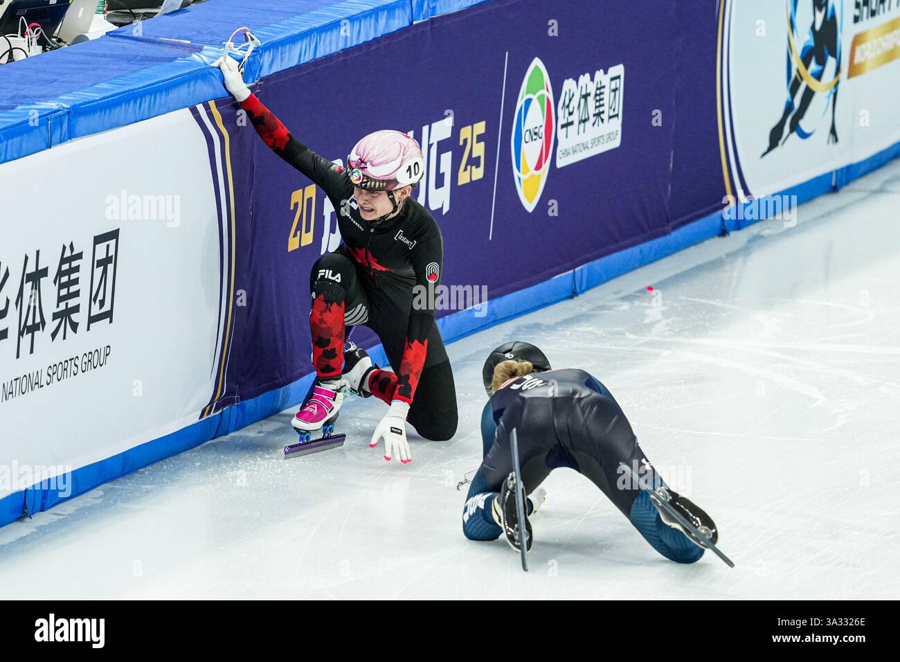 BEIJING, CHINA - MARCH 14: Danaé Blais of Canada, Kristen Santos ...