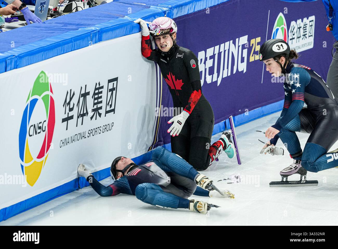 BEIJING, CHINA - MARCH 14: Danaé Blais of Canada, Kristen Santos ...