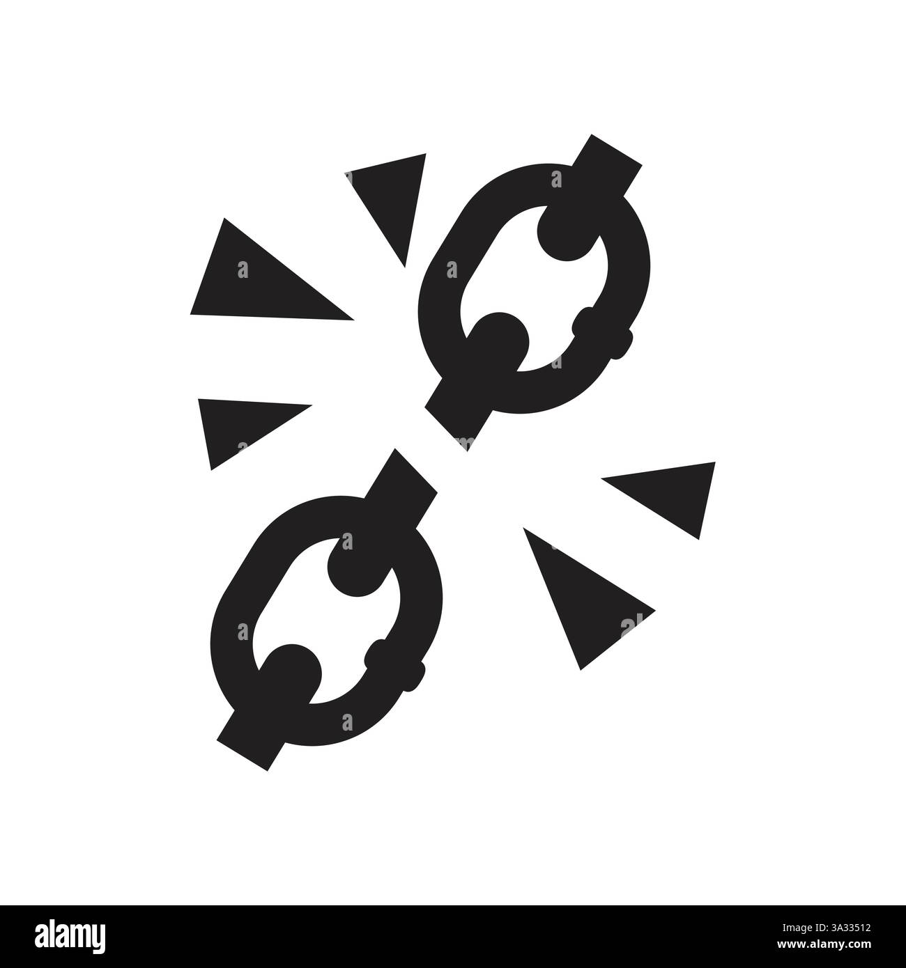 broken chains emoji symbol sign icon vector illustration Stock Vector ...
