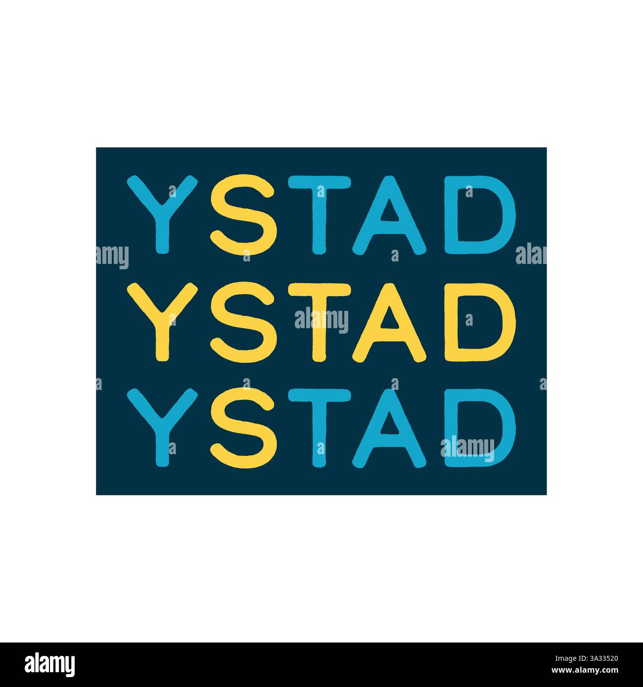 ystad city in sweden flag emoji symbol sign icon vector illustration ...