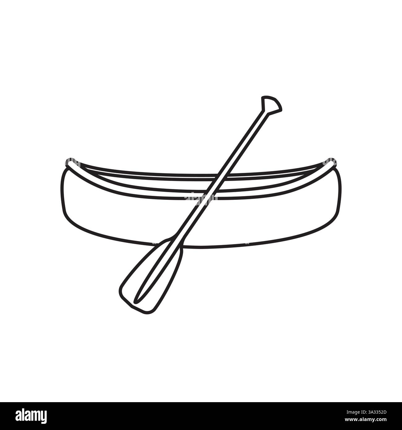 boat paddle canoe emoji symbol sign icon vector illustration Stock ...