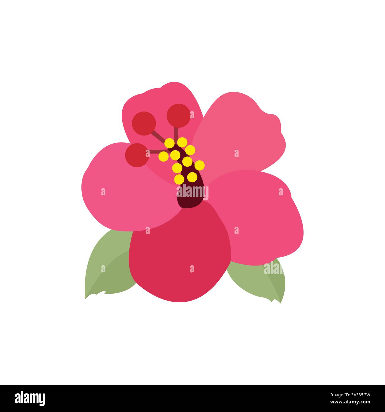 hibiscus flower bloom emoji symbol sign icon vector illustration Stock ...