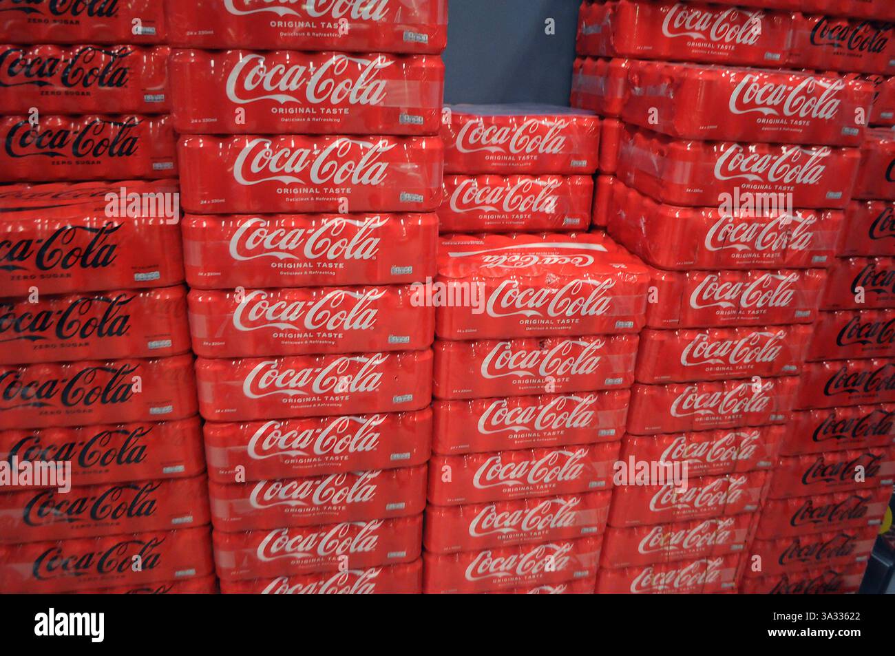 Copenhagen/ DenmarK/14 march 2025/ Coca cola cans copenhagen. Photo ...