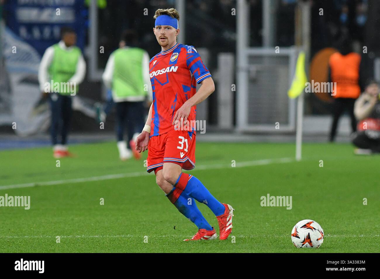 Rome, Lazio. 13th Mar, 2025. Pavel Sulc of Viktoria Plzen during the ...