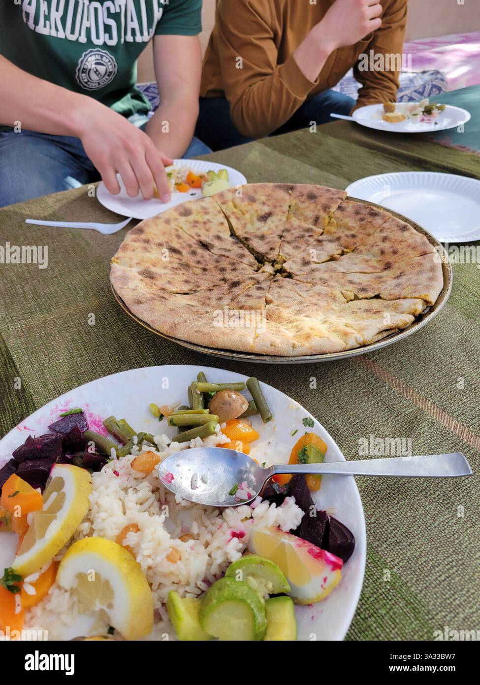 eating moroccan food in Chefchaouen Stock Photo - Alamy