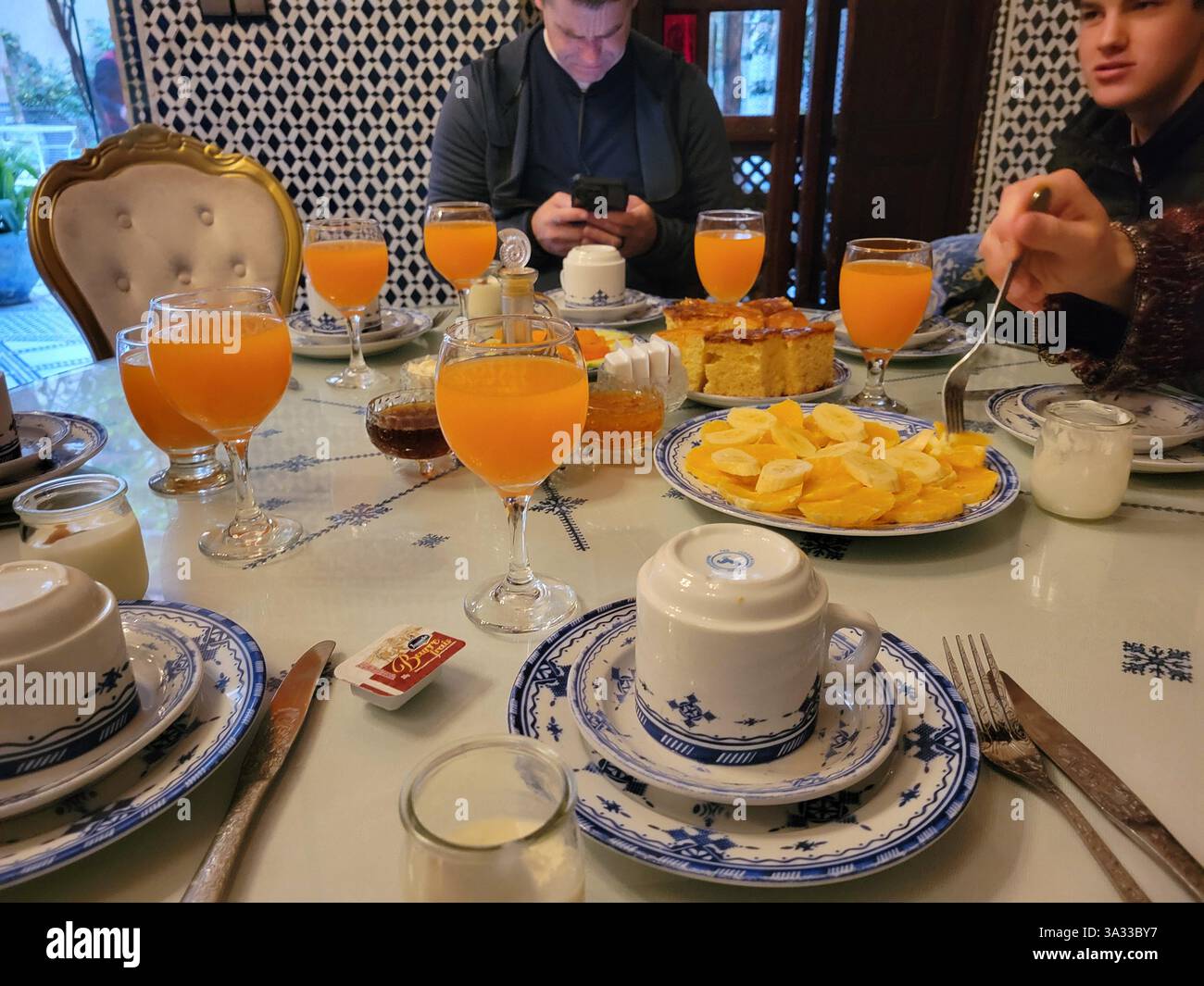 eating moroccan food in Chefchaouen Stock Photo - Alamy