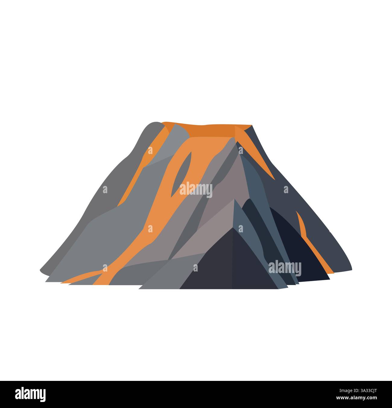 volcano emoji symbol sign icon vector illustration mountain Stock ...