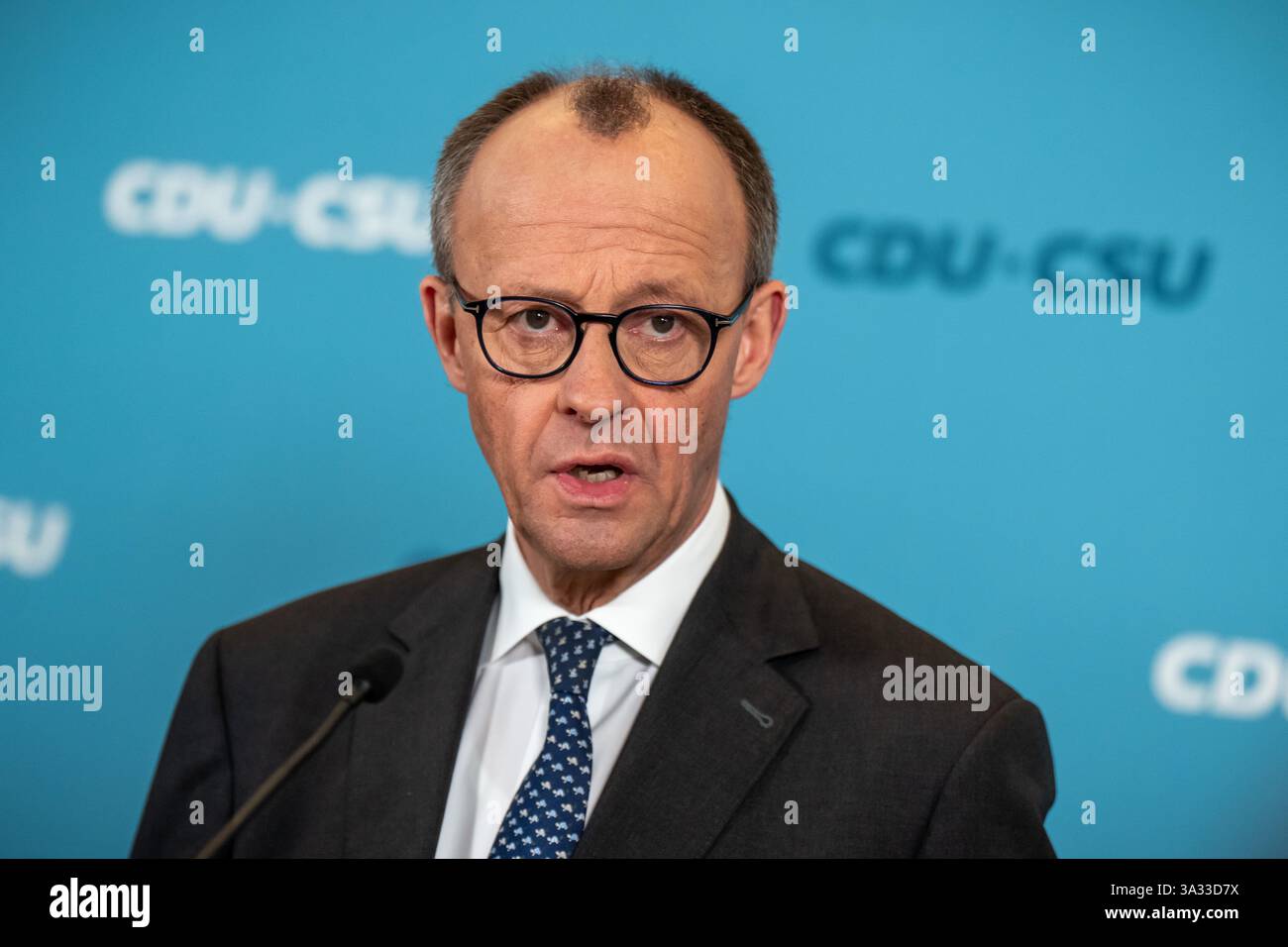 Berlin, Germany. 14th Mar, 2025. Friedrich Merz, CDU/CSU parliamentary ...