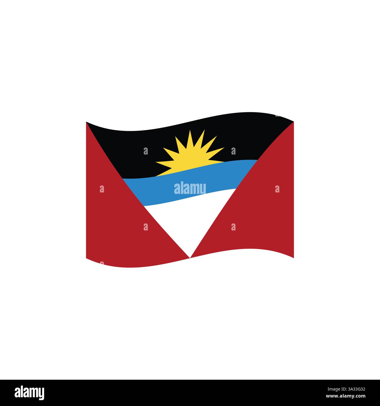 antigua and barbuda flag emoji symbol sign icon vector illustration ...