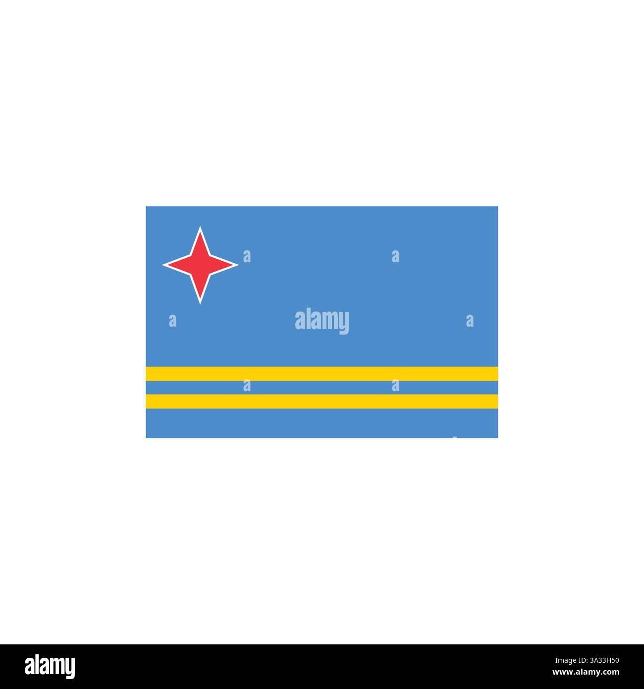 aruba flag emoji symbol sign icon vector illustration Stock Vector ...